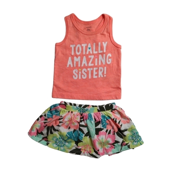 Carter's | Matching Sets | Carters Baby Girl Summer Skort Set Sz9mths ...